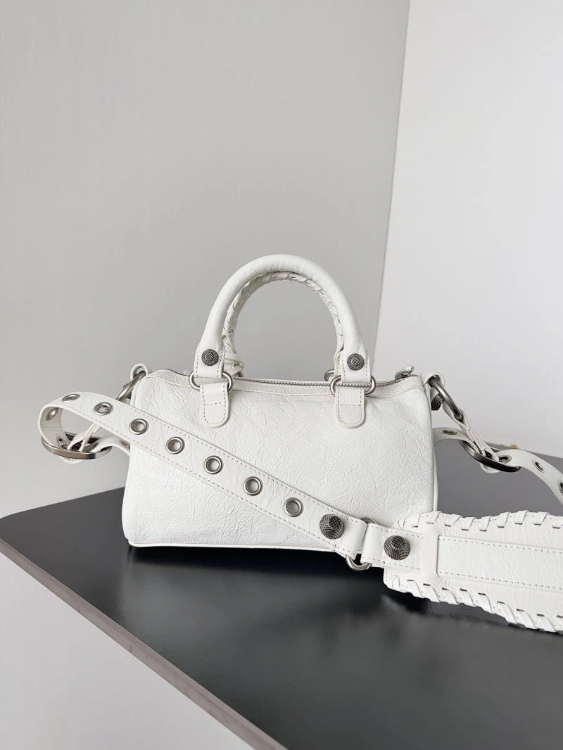 Budget-friendly Balenciaga Le Cagole Mini Duffle Bag in Black Lambskin Leather