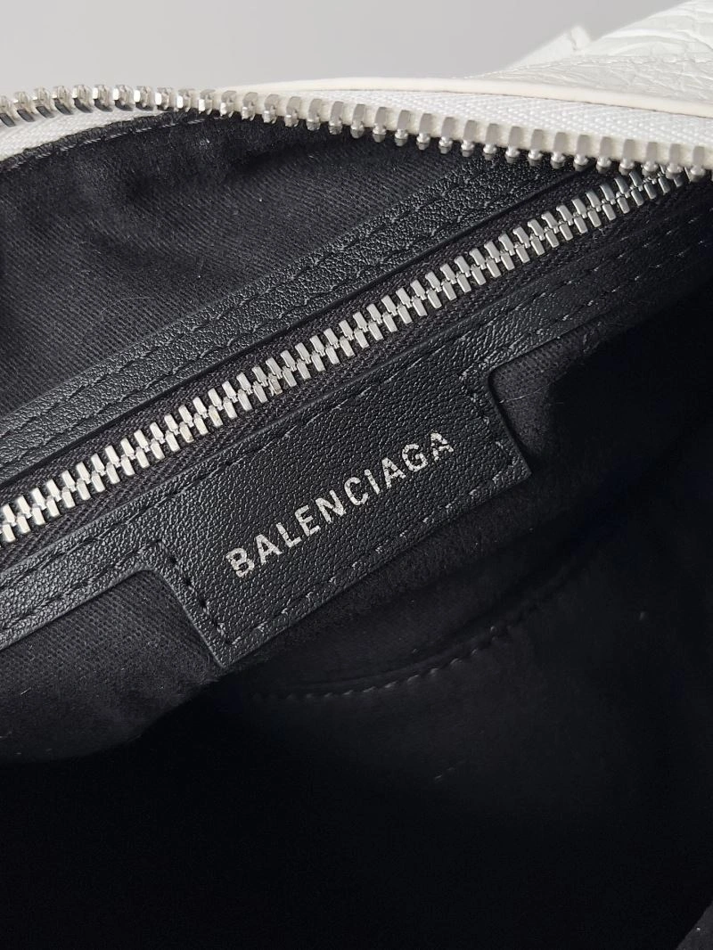 Budget-friendly Balenciaga Le Cagole Mini Duffle Bag in Black Lambskin Leather