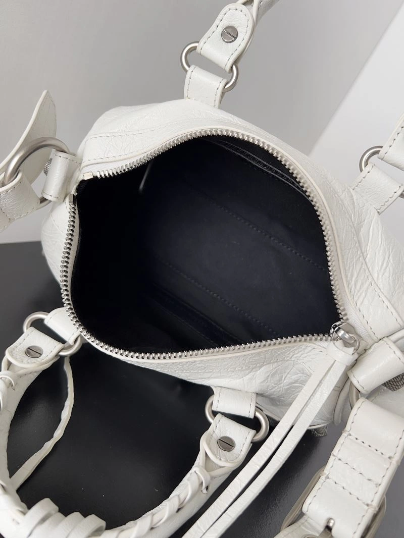 Budget-friendly Balenciaga Le Cagole Mini Duffle Bag in Black Lambskin Leather
