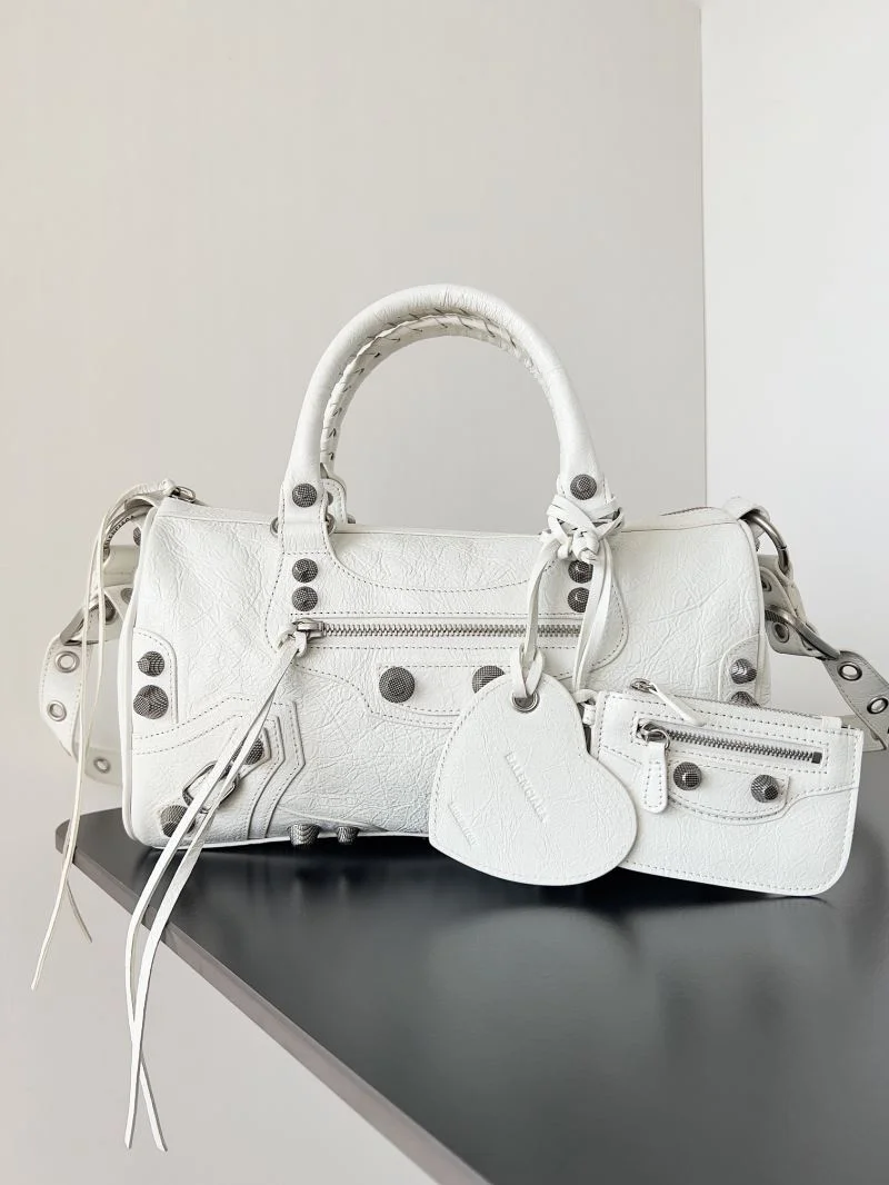 Balenciaga Le Cagole Mini Duffle Bag with Heart Mirror