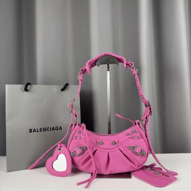 Balenciaga Le Cagole Mini Powder Blue Denim Shoulder Bag
