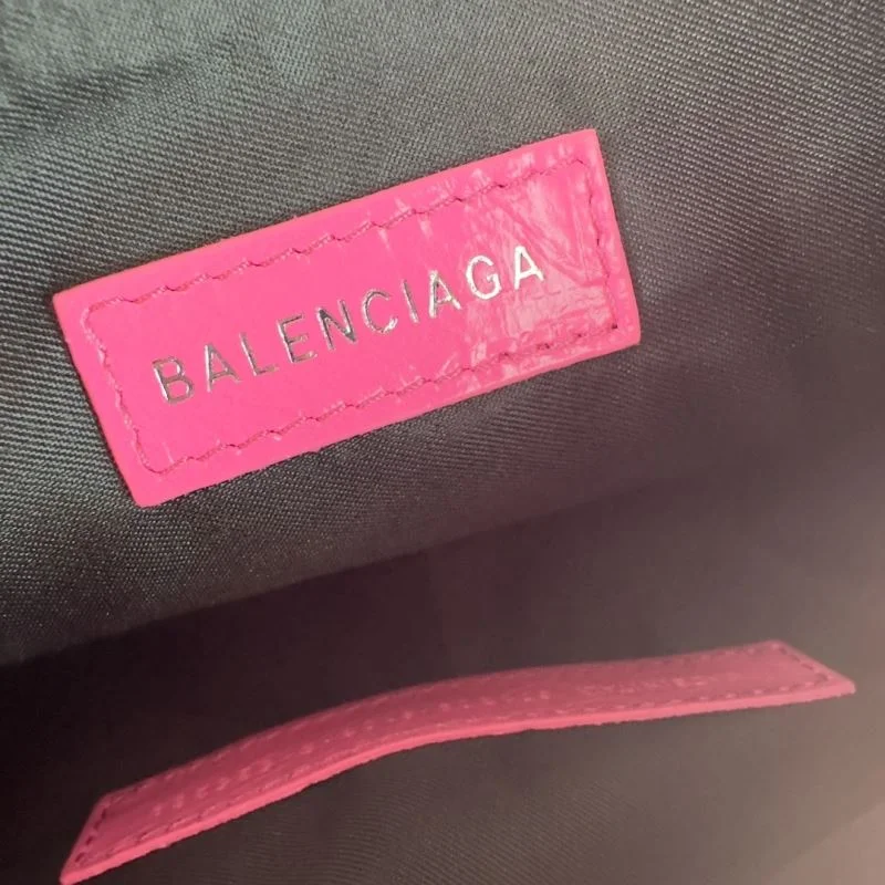 High fidelity Balenciaga Le Cagole Pink Half-Moon Crossbody Bag