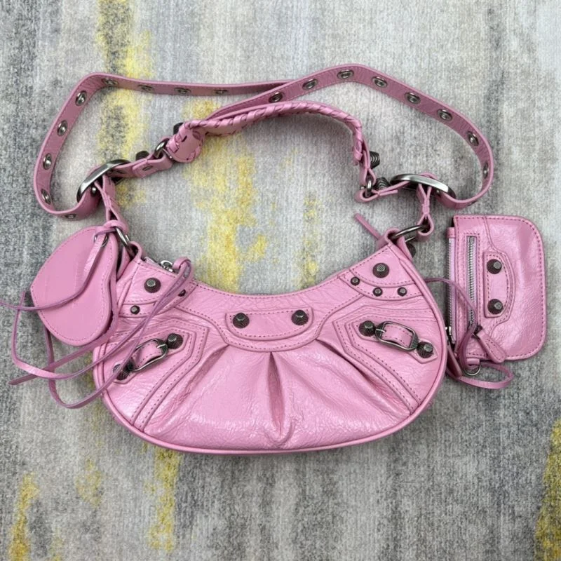 Brand-original Balenciaga Le Cagole Retro Half-Moon Dumpling Bag