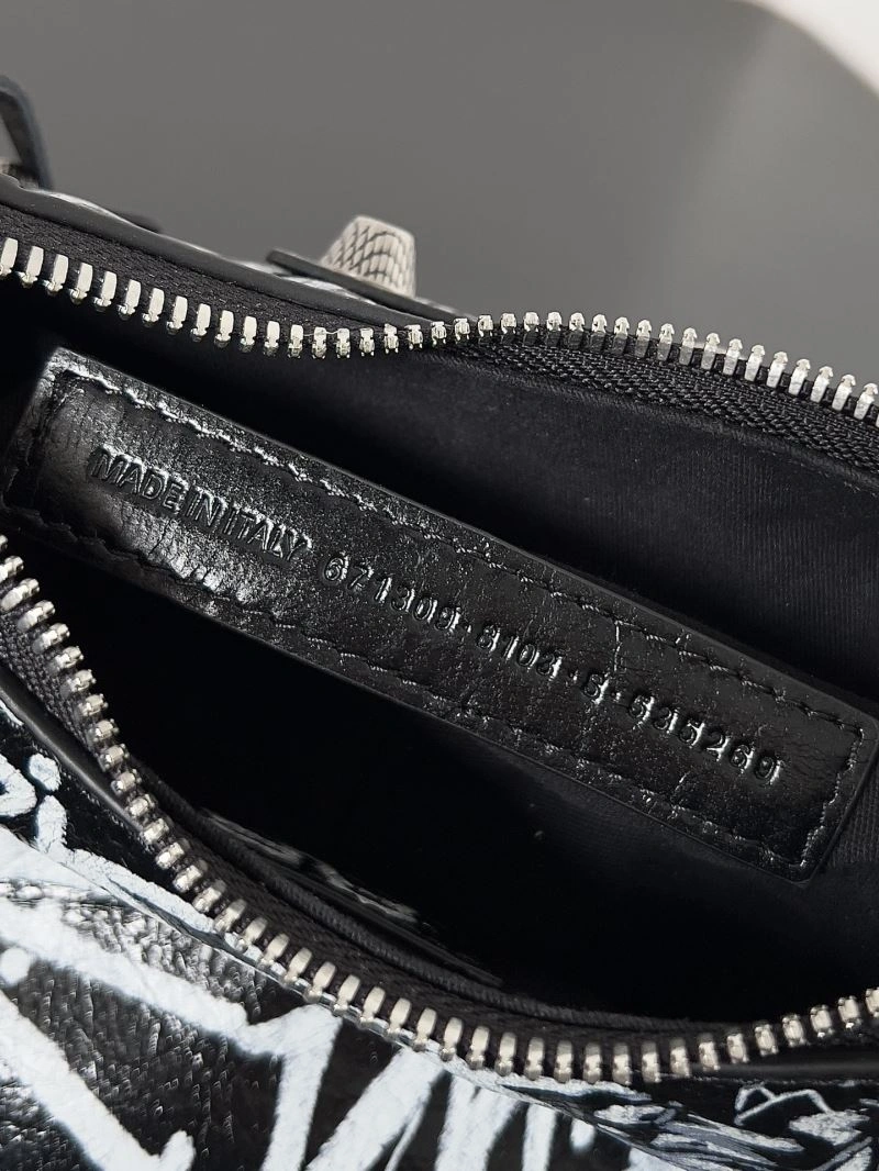 Budget-friendly Balenciaga Le Cagole Retro Half-Moon Studded Handbag