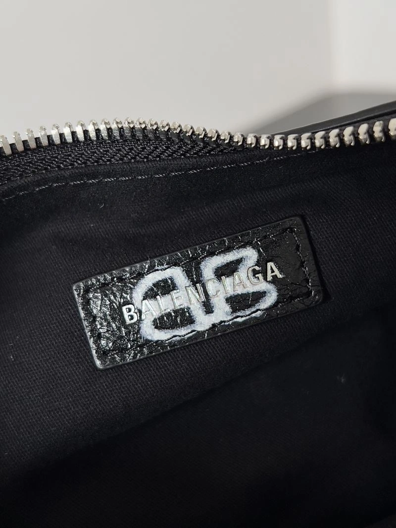 Budget-friendly Balenciaga Le Cagole Retro Half-Moon Studded Handbag