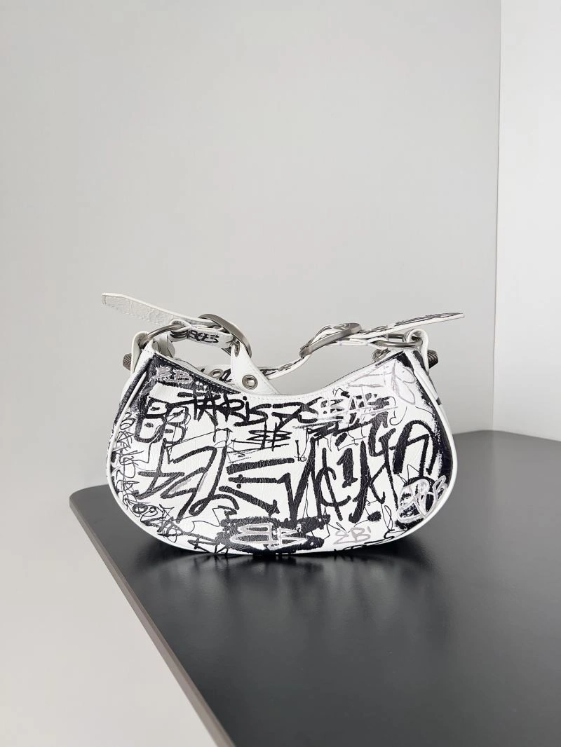 Mirror quality Balenciaga Le Cagole Retro Half-Moon Studded Shoulder Bag