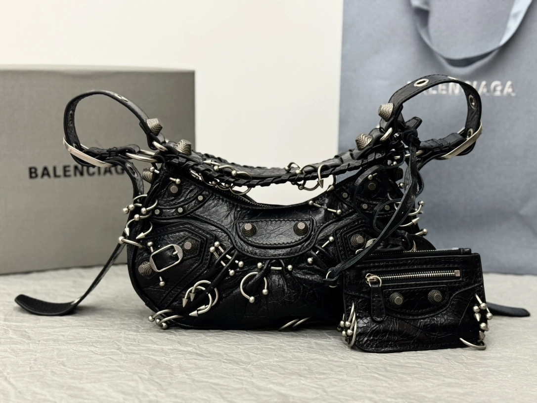 Balenciaga Le Cagole Studded Motorcycle Bag - Limited Edition