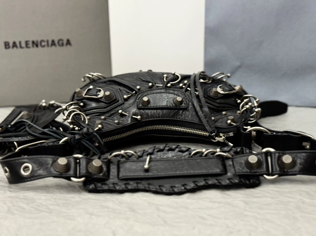 Authentic Balenciaga Le Cagole Studded Motorcycle Bag - Limited Edition