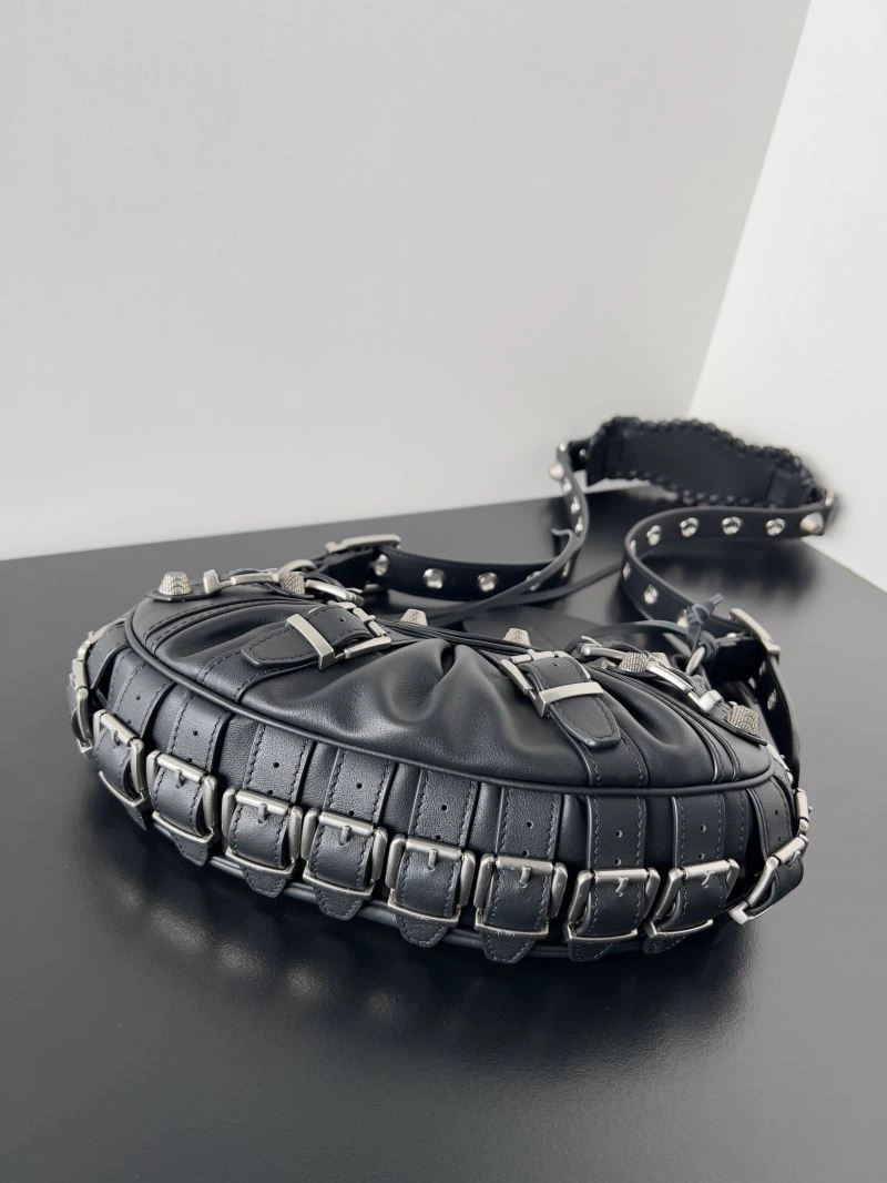 Economical Balenciaga Le Cagole Vintage Buckle Half-Moon Handbag