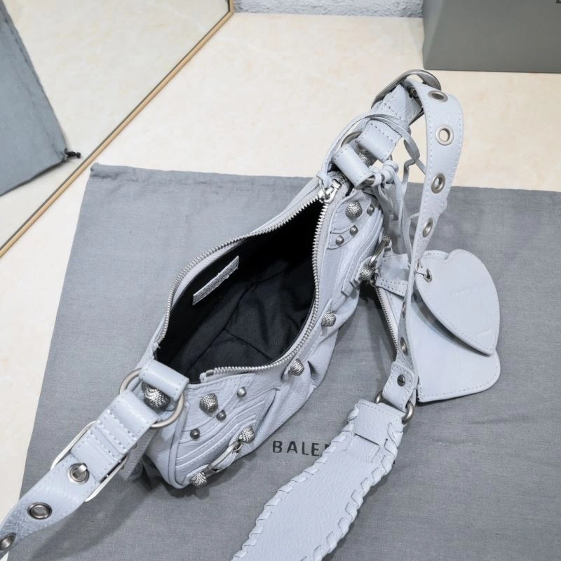 Exact replica Balenciaga Light Gray Crescent Bag - 26cm Size