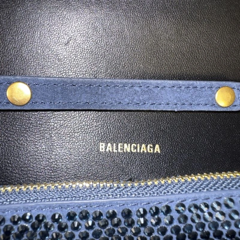 OEM Balenciaga Limited Edition Hourglass Rhinestone Chain Bag