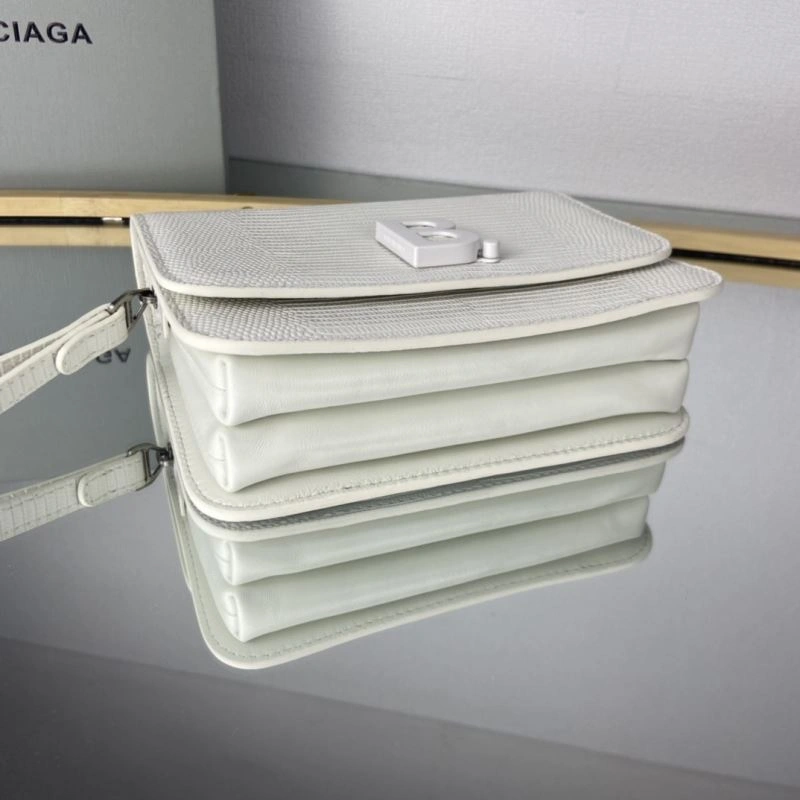 High fidelity Balenciaga Lizard Pattern Box Crossbody Bag - Model 592898