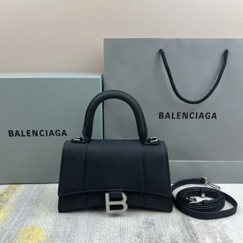 Balenciaga Luminous Crescent Hourglass Bag - Shiny Black Balenciaga