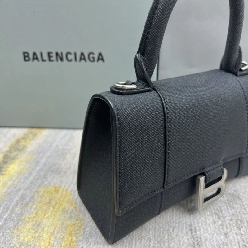 Affordable Balenciaga Luminous Crescent Hourglass Bag - Shiny Black Balenciaga