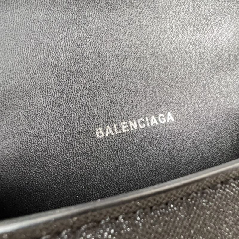 Affordable Balenciaga Luminous Crescent Hourglass Bag - Shiny Black Balenciaga