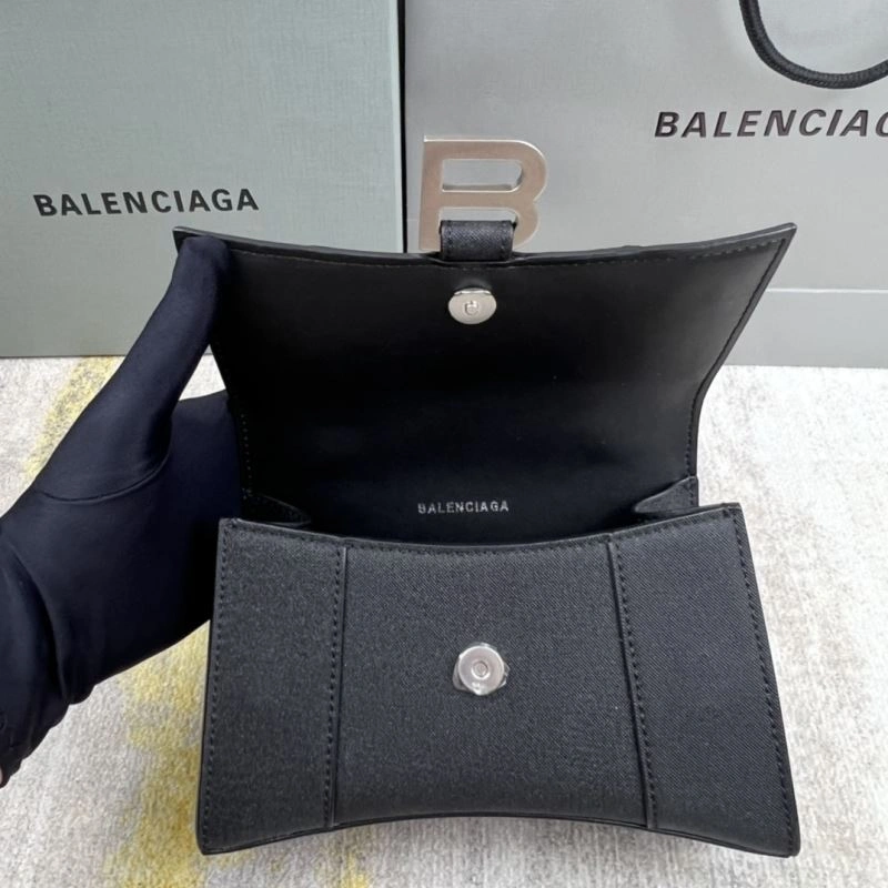 Affordable Balenciaga Luminous Crescent Hourglass Bag - Shiny Black Balenciaga