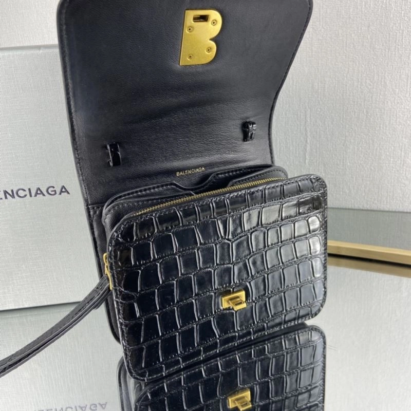 Exact replica Balenciaga Luxe Crocodile-Embossed Big B Tofu Bag