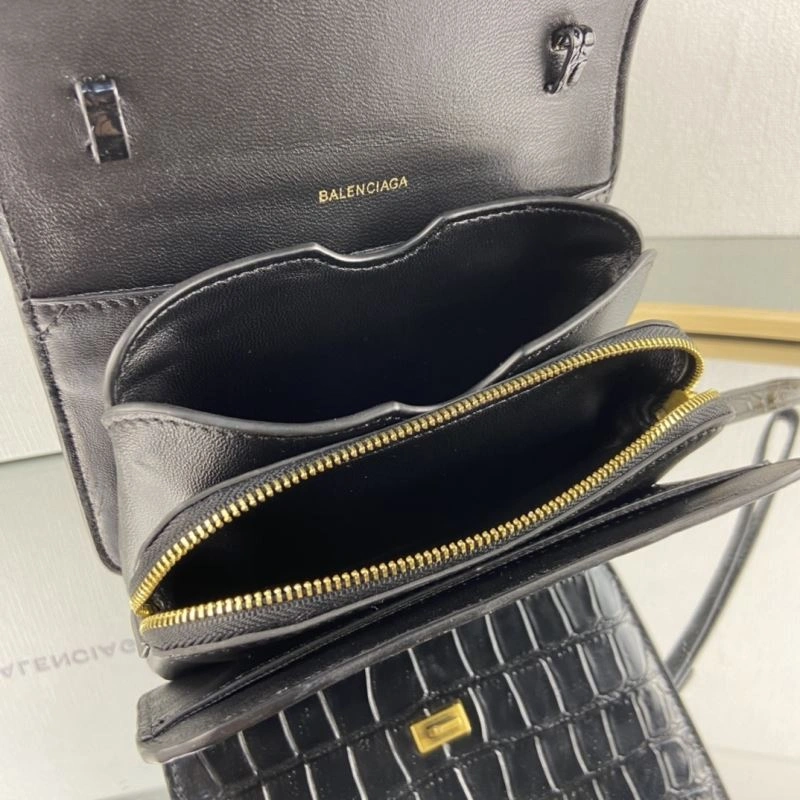 Exact replica Balenciaga Luxe Crocodile-Embossed Big B Tofu Bag