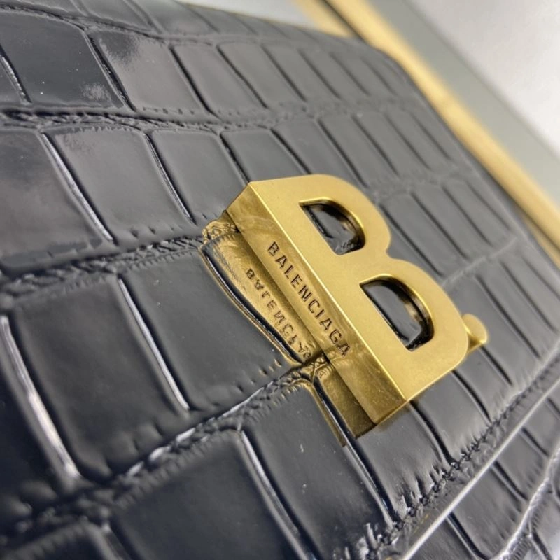 Exact replica Balenciaga Luxe Crocodile-Embossed Big B Tofu Bag