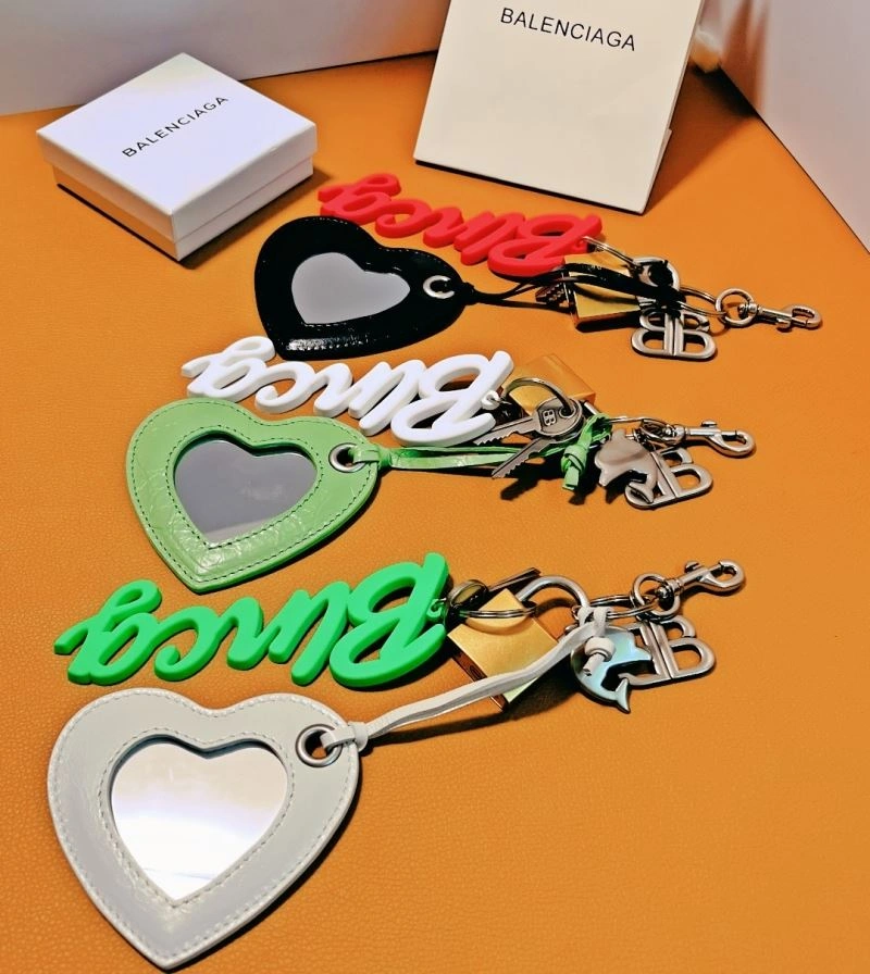 Budget-friendly Balenciaga Luxe Gold Textured Keychain - Elegant Accessory
