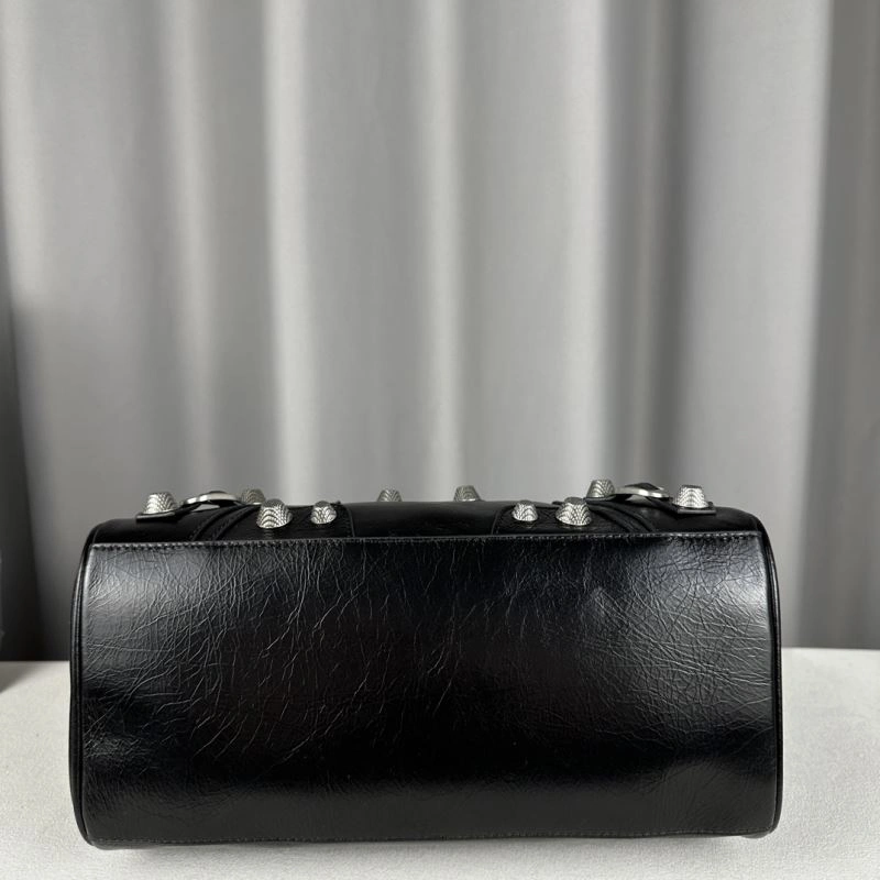 Affordable Balenciaga Luxury Italian Crackled Leather Travel Bag with Detachable Strap