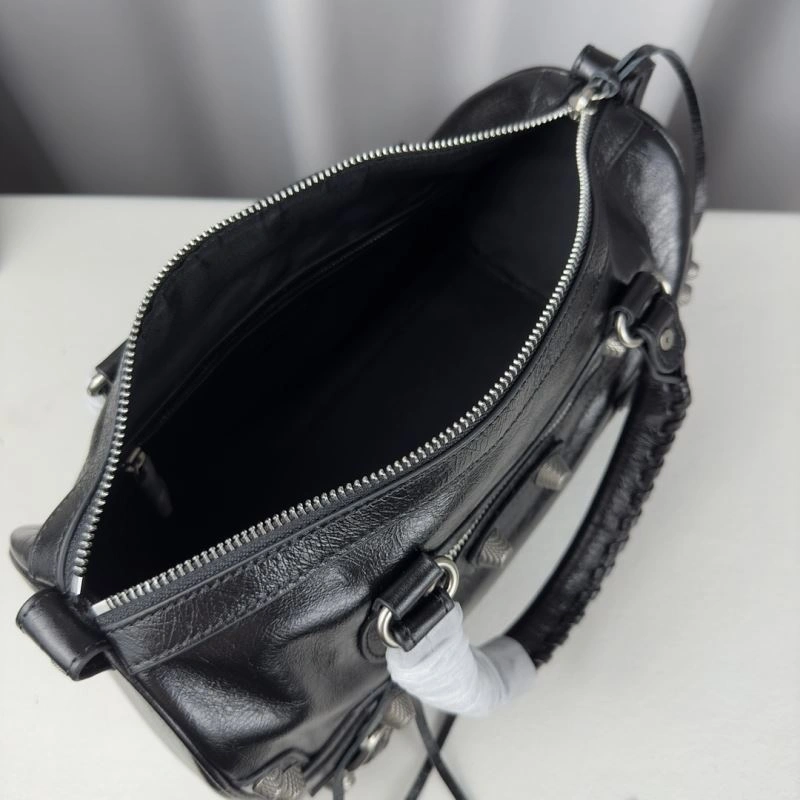 Affordable Balenciaga Luxury Italian Crackled Leather Travel Bag with Detachable Strap