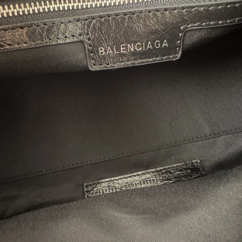 Affordable Balenciaga Luxury Italian Crackled Leather Travel Bag with Detachable Strap