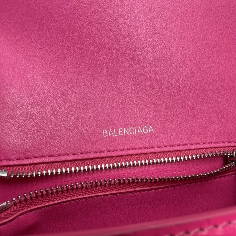 Reasonably priced Balenciaga Magenta Hourglass Crocodile Pattern Bag S Size