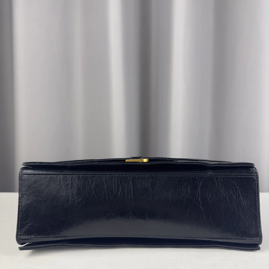Perfect replica Balenciaga Medium Crush Gold Hourglass Chain Bag