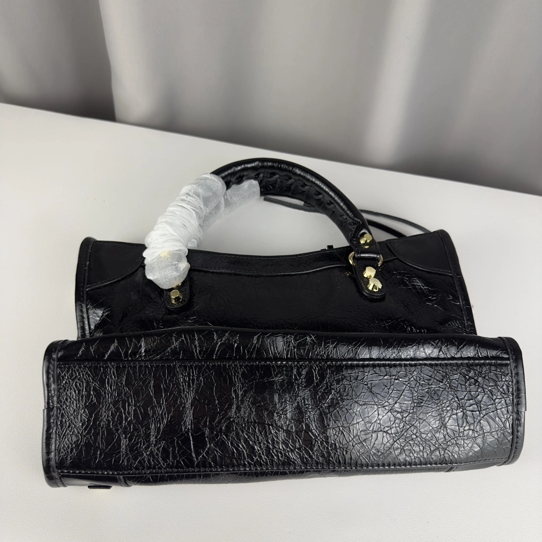 OEM Balenciaga Medium Motorcycle Bag with Logo and Studded Design