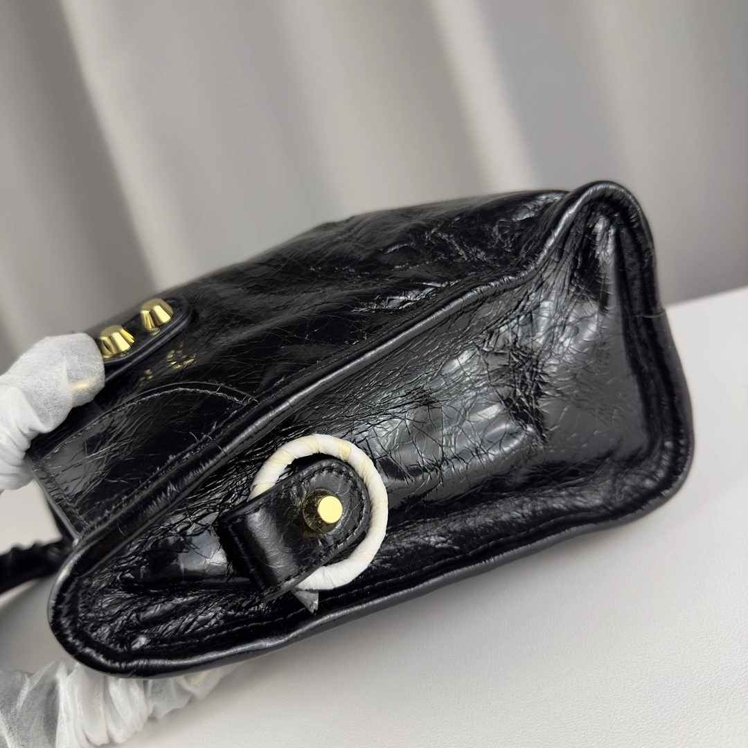 OEM Balenciaga Medium Motorcycle Bag with Logo and Studded Design