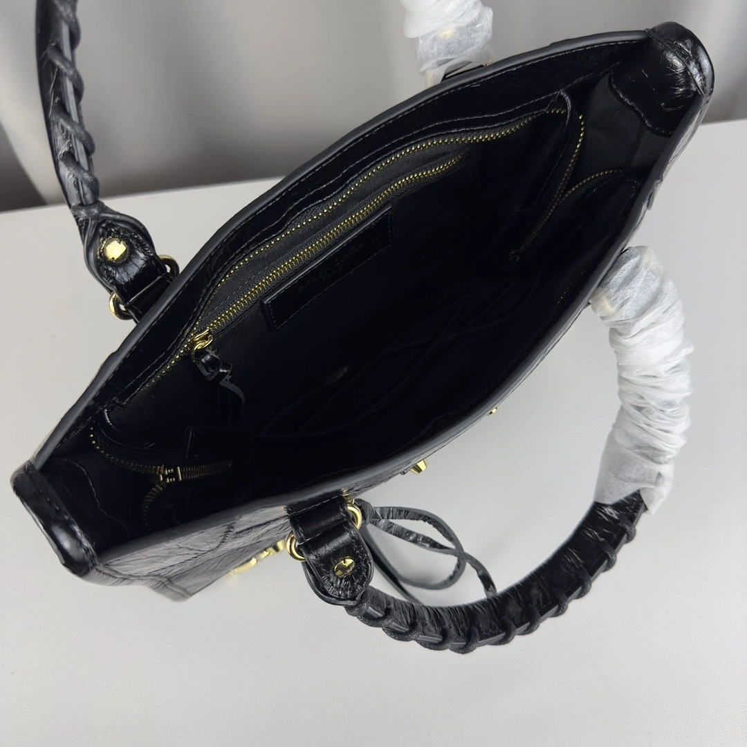 OEM Balenciaga Medium Motorcycle Bag with Logo and Studded Design