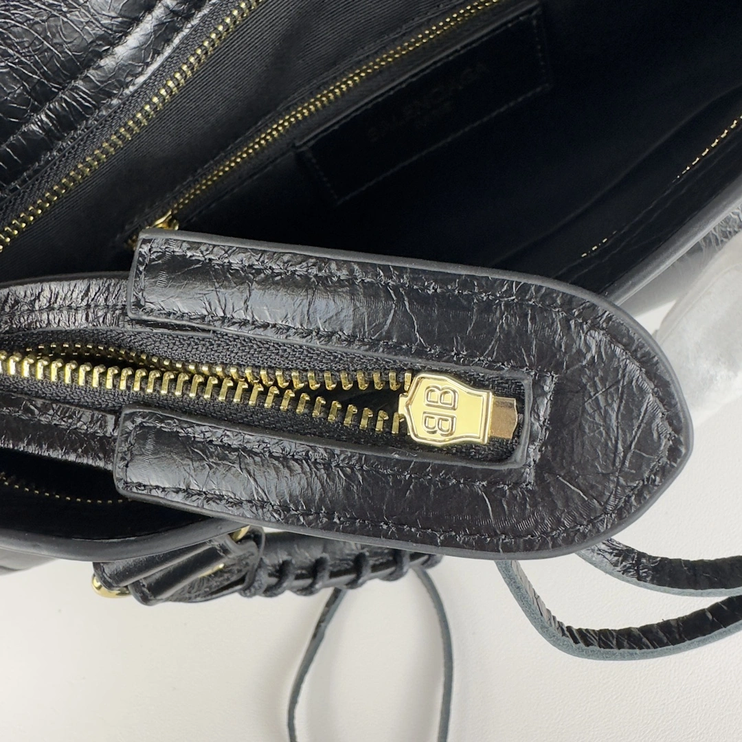 OEM Balenciaga Medium Motorcycle Bag with Logo and Studded Design