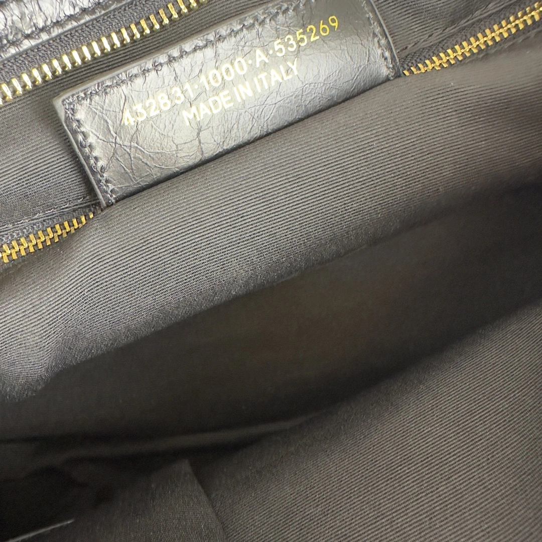 OEM Balenciaga Medium Motorcycle Bag with Logo and Studded Design