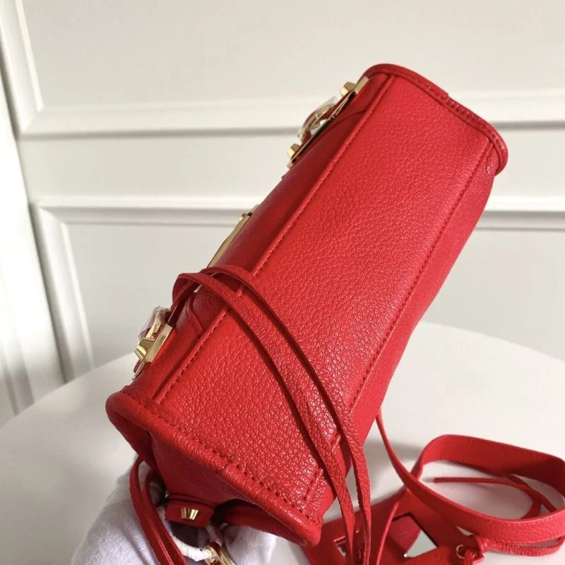 Affordable Balenciaga Mini  Goatskin Motorcycle Bag with Gold Buckle
