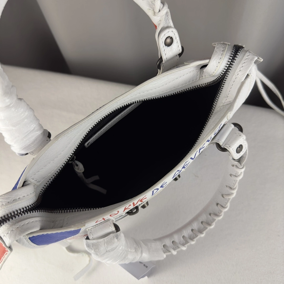 Mirror quality Balenciaga Mini City Graffiti Sheepskin Handcrafted Bag