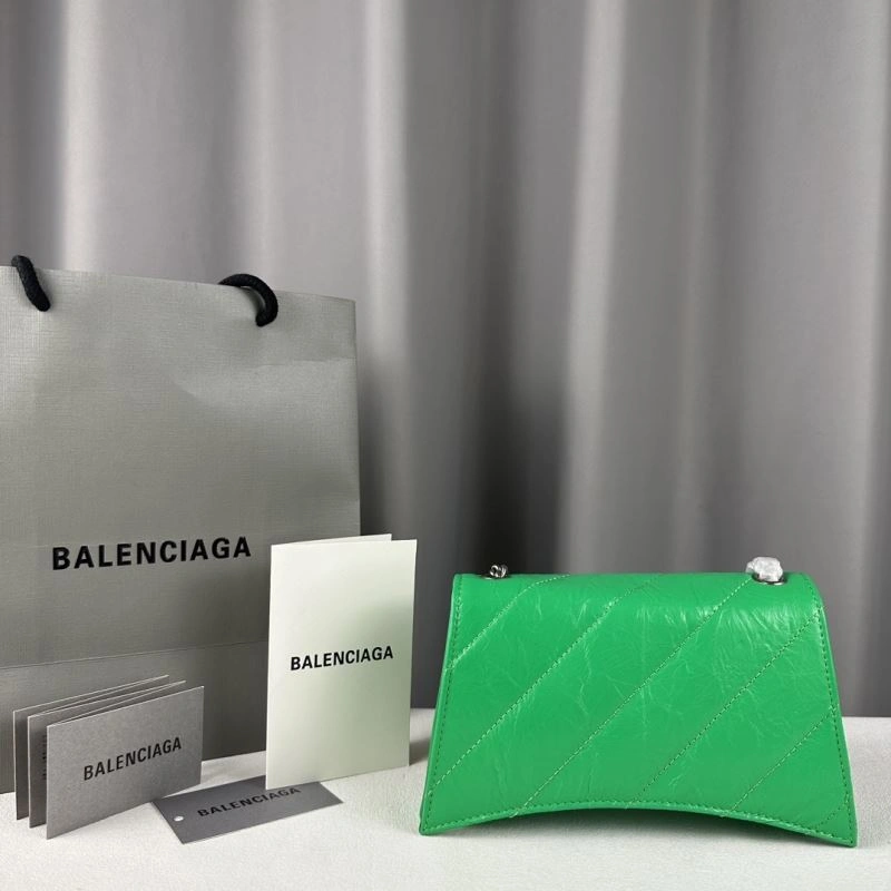 Cut-rate Balenciaga Mini Green Crush Hourglass Chain Bag - Stylish Versatility
