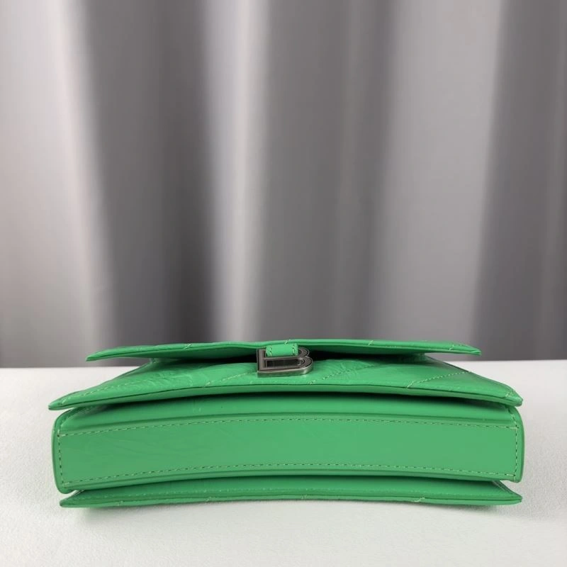 Cut-rate Balenciaga Mini Green Crush Hourglass Chain Bag - Stylish Versatility