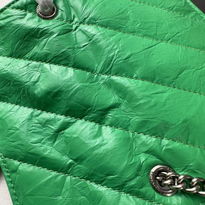 Cut-rate Balenciaga Mini Green Crush Hourglass Chain Bag - Stylish Versatility