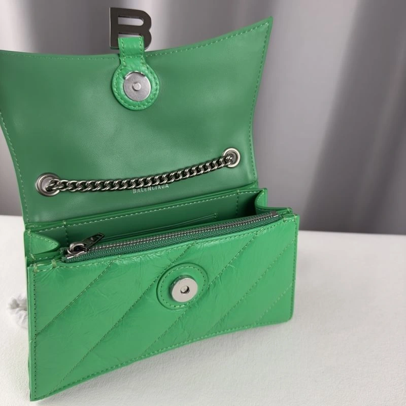Cut-rate Balenciaga Mini Green Crush Hourglass Chain Bag - Stylish Versatility