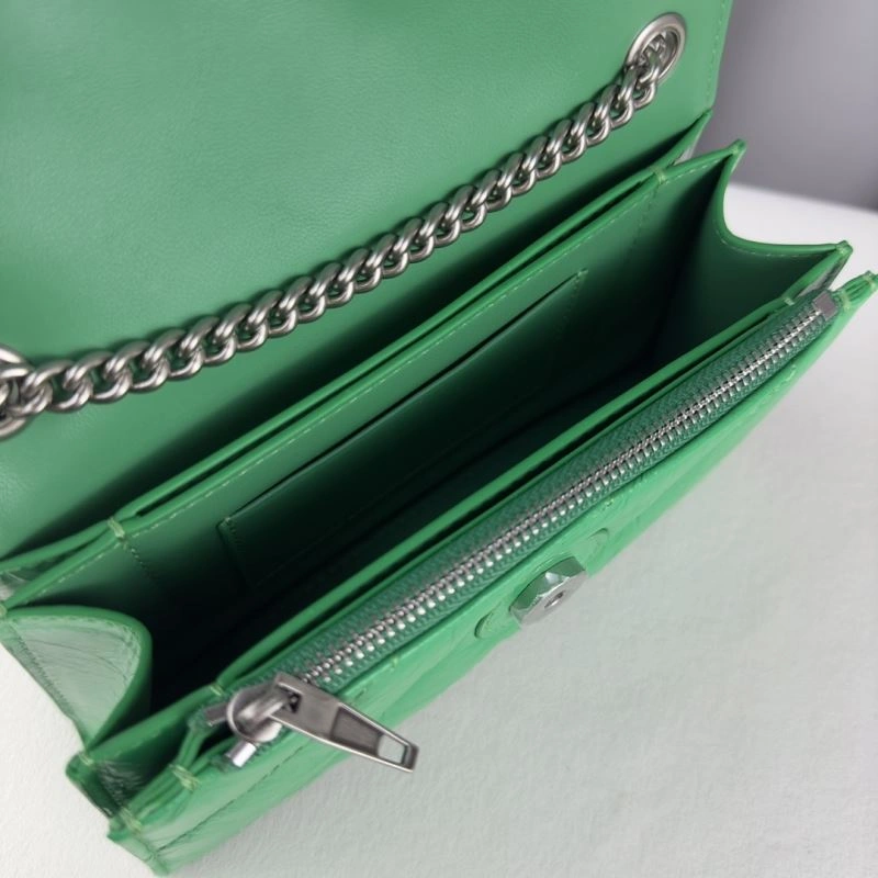 Cut-rate Balenciaga Mini Green Crush Hourglass Chain Bag - Stylish Versatility