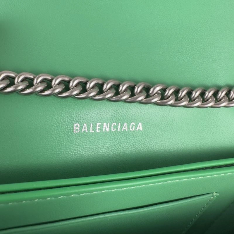 Cut-rate Balenciaga Mini Green Crush Hourglass Chain Bag - Stylish Versatility