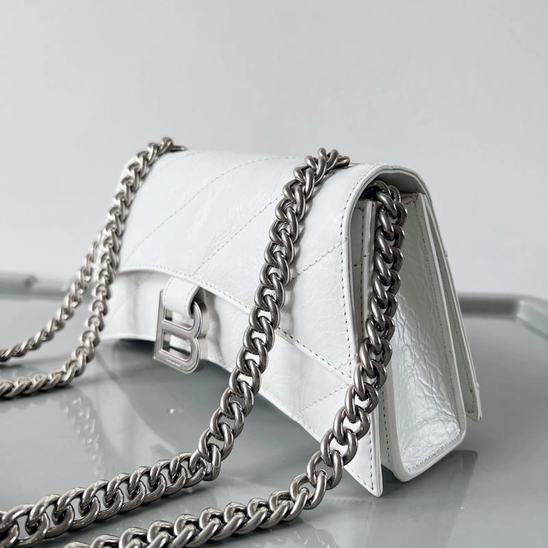 Inexpensive Balenciaga Mini Hourglass Cracked Leather Crush Handbag