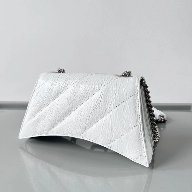 Inexpensive Balenciaga Mini Hourglass Cracked Leather Crush Handbag
