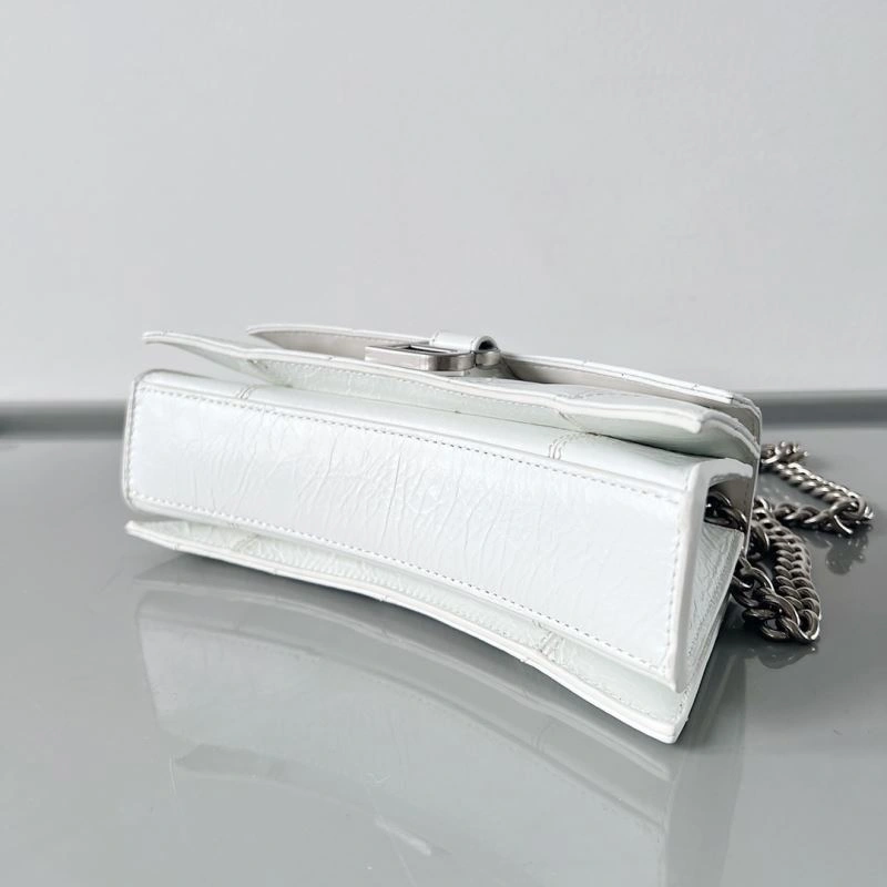Inexpensive Balenciaga Mini Hourglass Cracked Leather Crush Handbag
