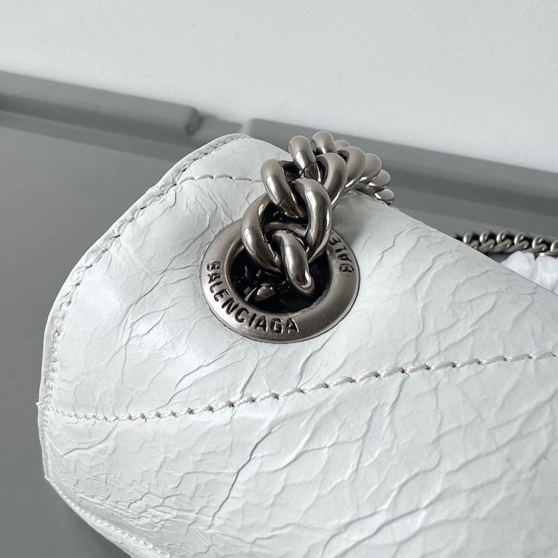 Inexpensive Balenciaga Mini Hourglass Cracked Leather Crush Handbag