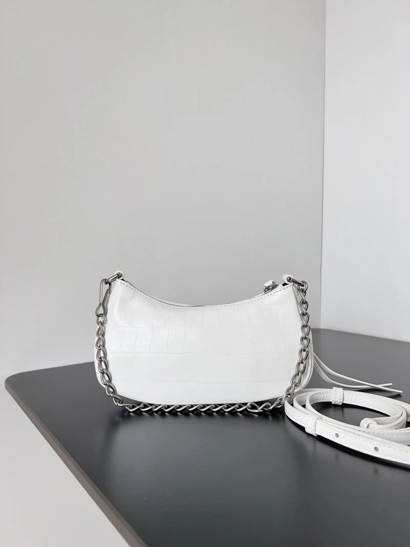 Exact replica Balenciaga Mini Le Cagole Half-Moon Handbag with Double Strap