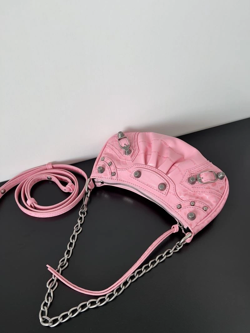 Cut-rate Balenciaga Mini Le Cagole Half-Moon Handbag with Double Straps