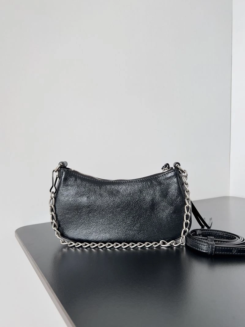 Balenciaga Mini Le Cagole Half-Moon Handbag with Double Straps