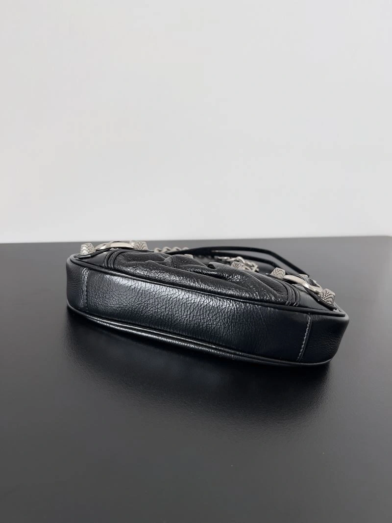Legit Balenciaga Mini Le Cagole Half-Moon Handbag with Double Straps